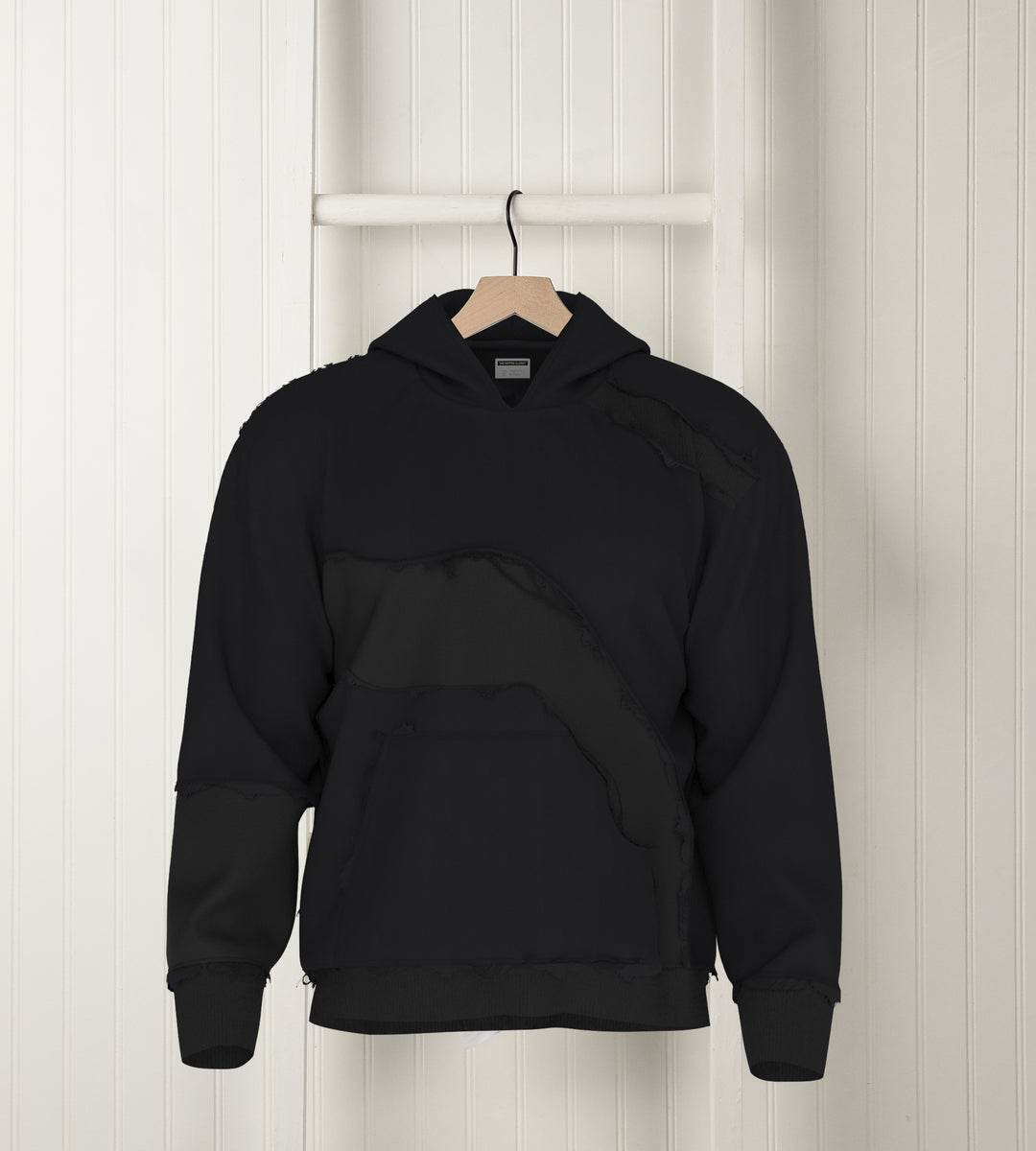 Black Stitched hoodie – TheRippedCloset